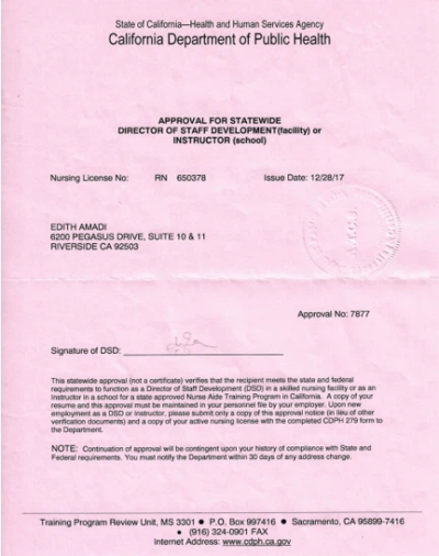 CNA/CDPH - California Healthcare Skills Center